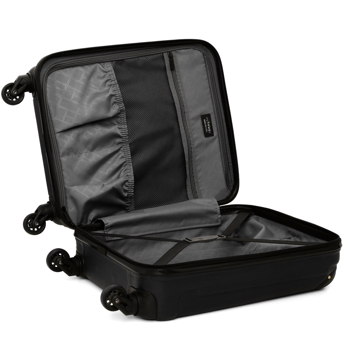 Dapper Wheels-Leather Trolley Bag Black – October Jaipur